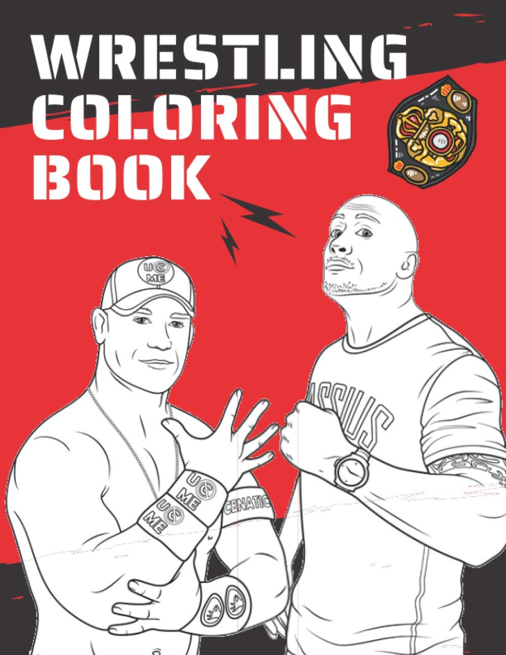 Wrestling Coloring Book: john cena and the rock coloring pages for boys ...