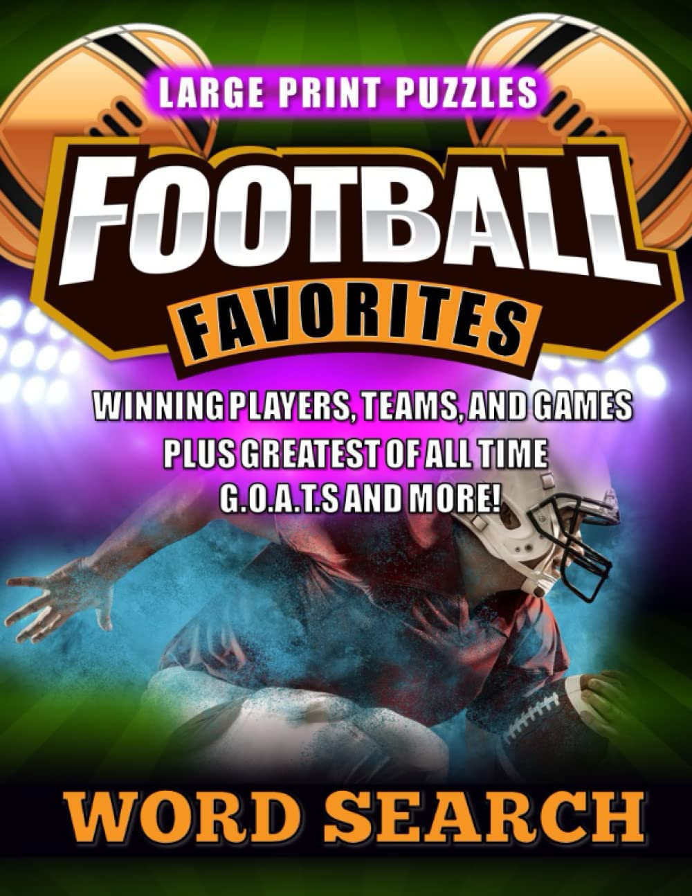 Football Favorites Word Search Large Print Puzzles: Winning Football ...