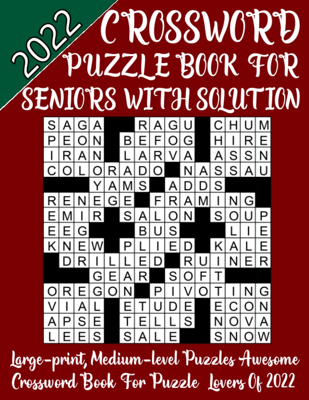 2022 Crossword Puzzles Book For Seniors With Solution Large-print ...