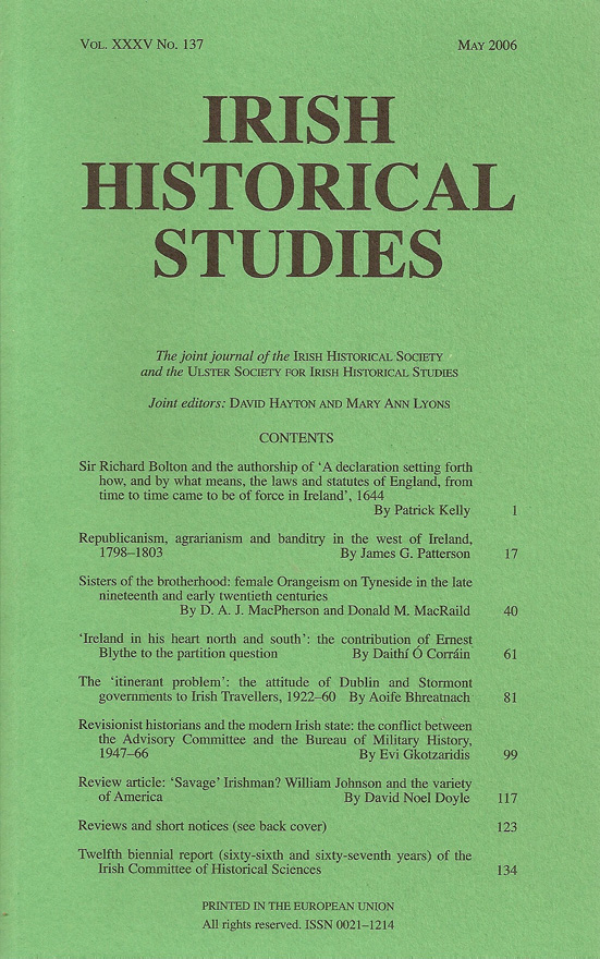 “Writing the Past in Early-Modern Ireland: Anglesey, Borlase and the ...