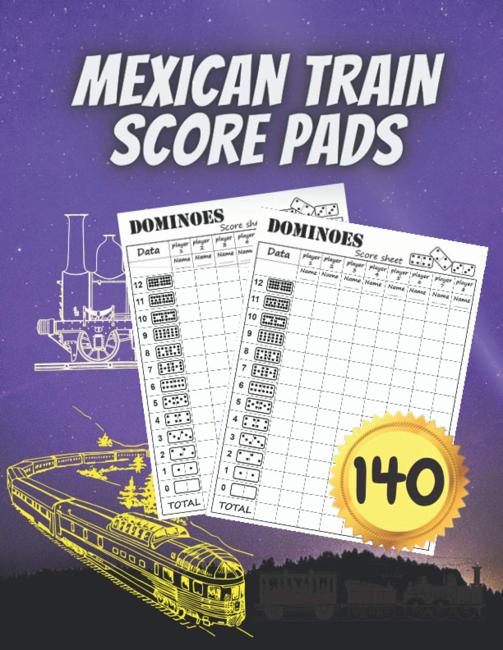 Mexican Train Score Pads: Mexican Train Score Pads 140 Pages 6 x 9 ...