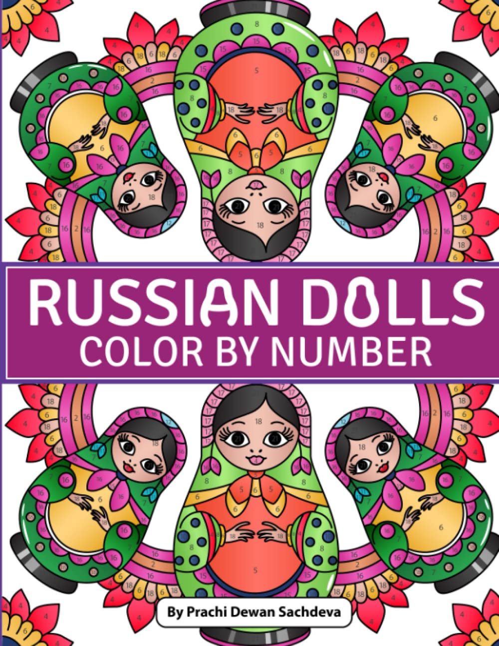 Russian Dolls - Color By Number: An Adult Coloring Book on Matryoshka ...