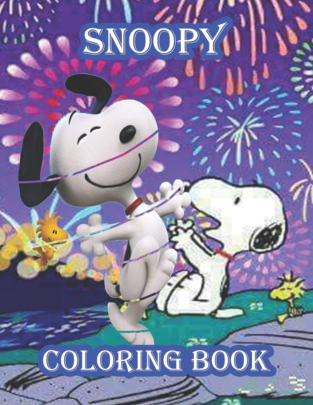 Snoopy Coloring Book: Snoopy Adult coloring book stress relieving ...
