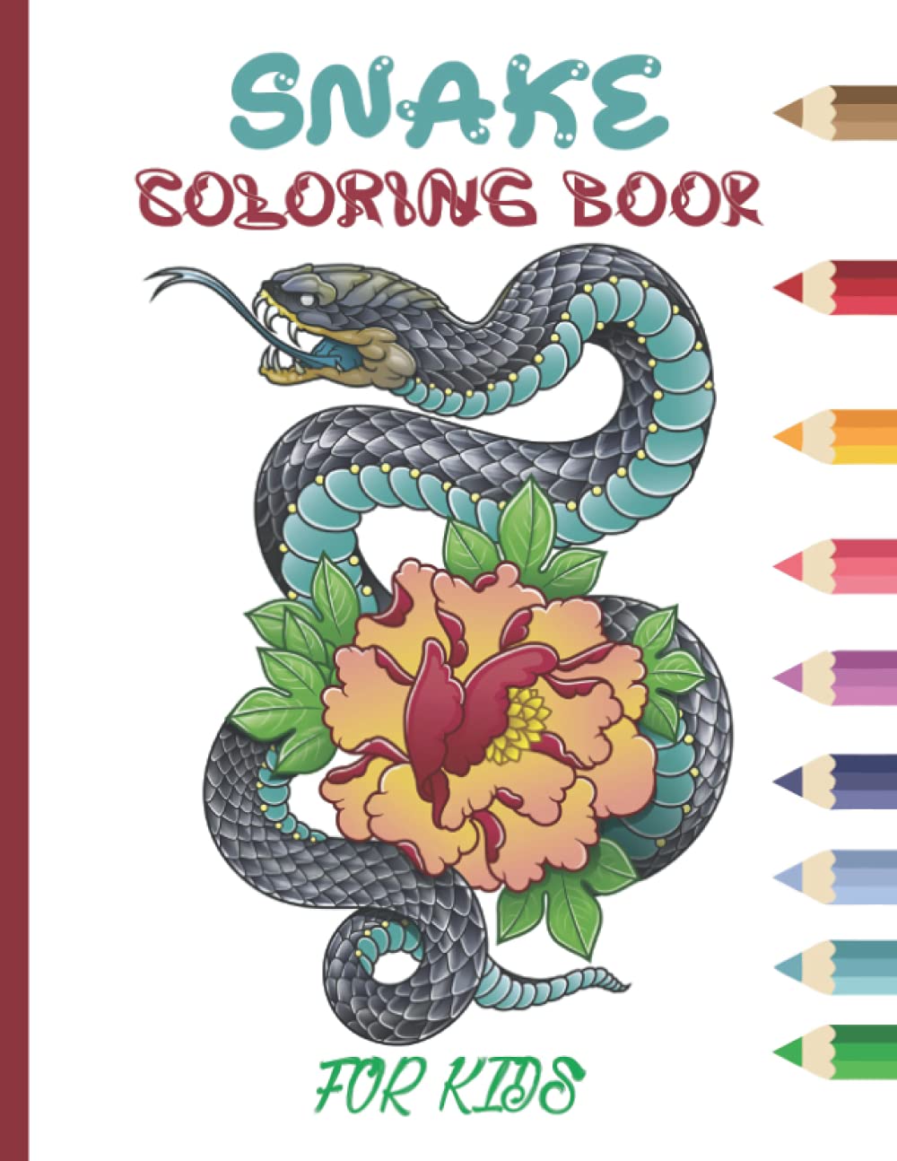 Snake Coloring Book For Kids: This Coloring Book Perfect Gift Idea For ...