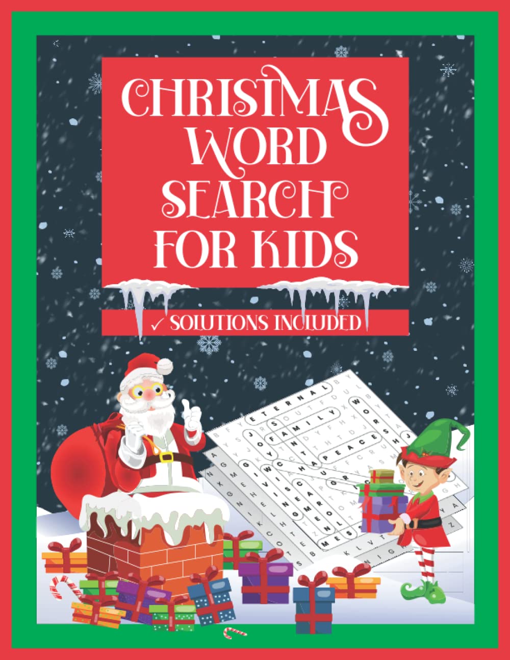 Christmas Word Search for Kids: Holiday Puzzle Book for Children Ages 8 ...