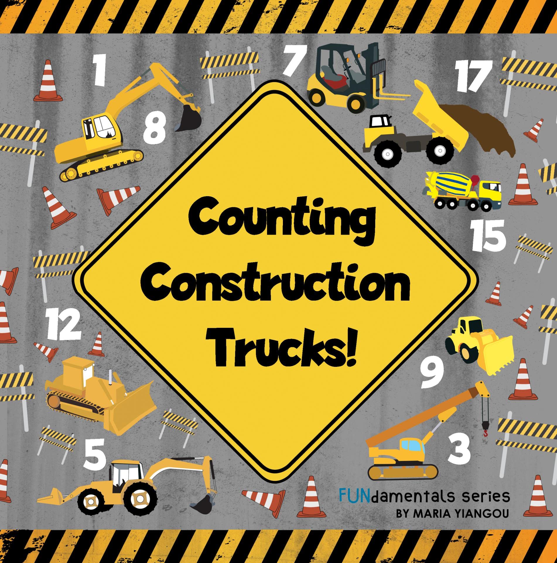 Counting Construction Trucks : Trucks activity book for kids ages 2-7 ...