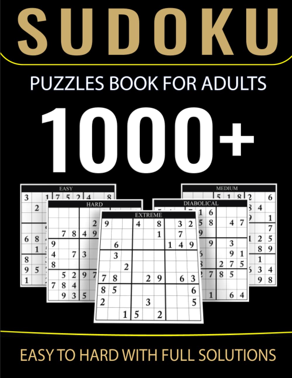 1000+ Sudoku Puzzles for Adults Easy to Hard: Sudoku puzzle book for ...