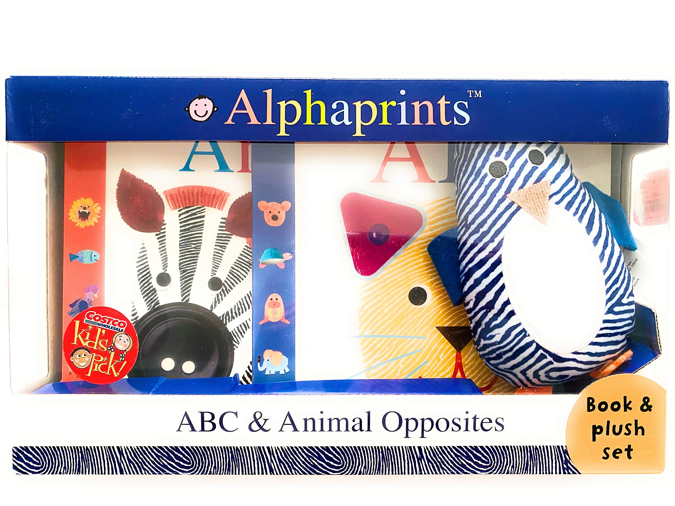 Alphaprints - ABC & Animal Opposites Books and Penguin Plush Gift Set ...