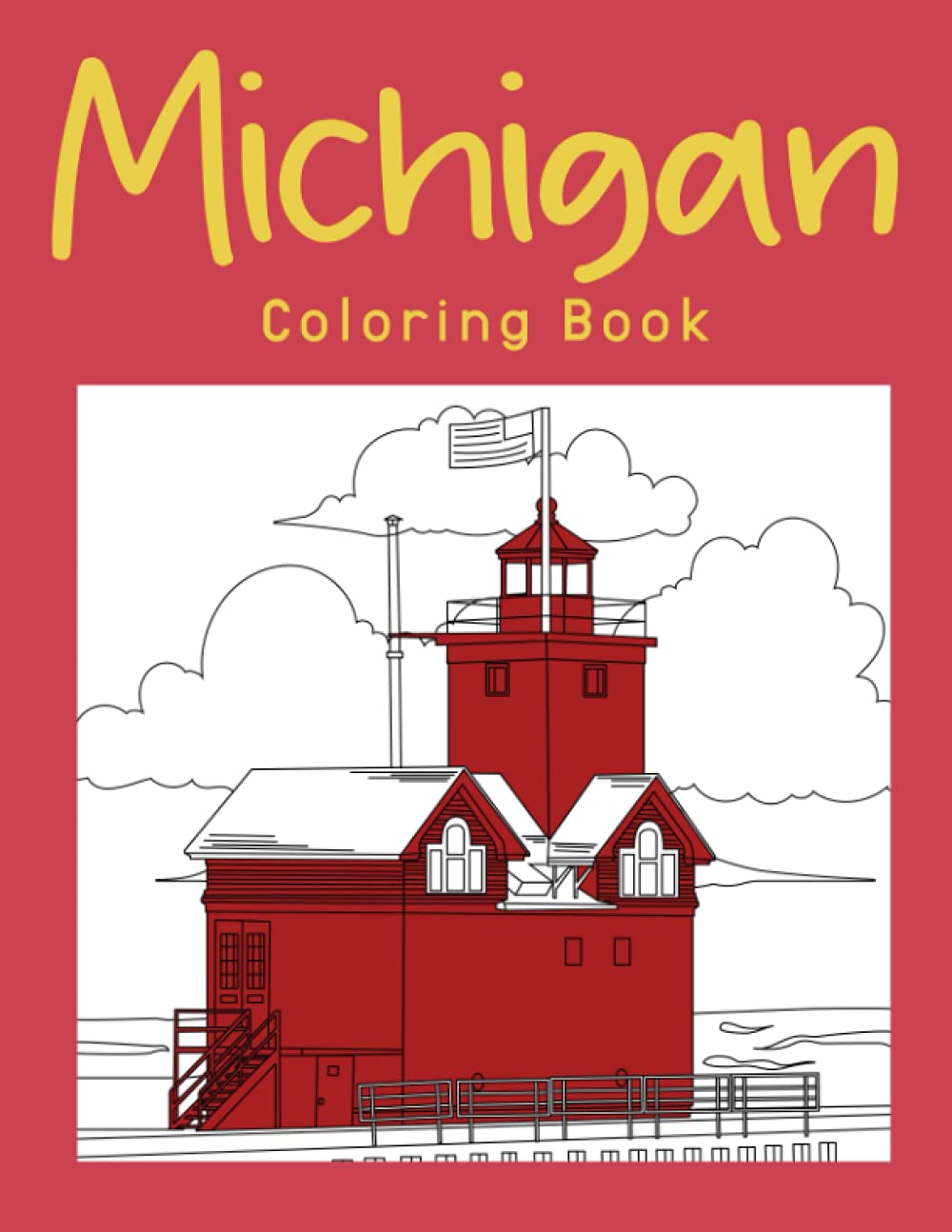 Michigan Coloring Book: An Adults Coloring Books Featuring Michigan ...
