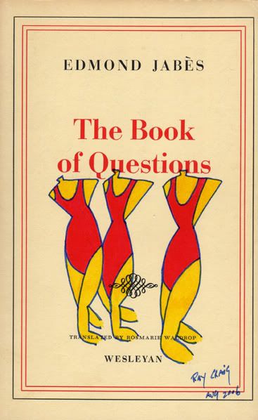 The Book of Questions by Edmond Jabès | Goodreads