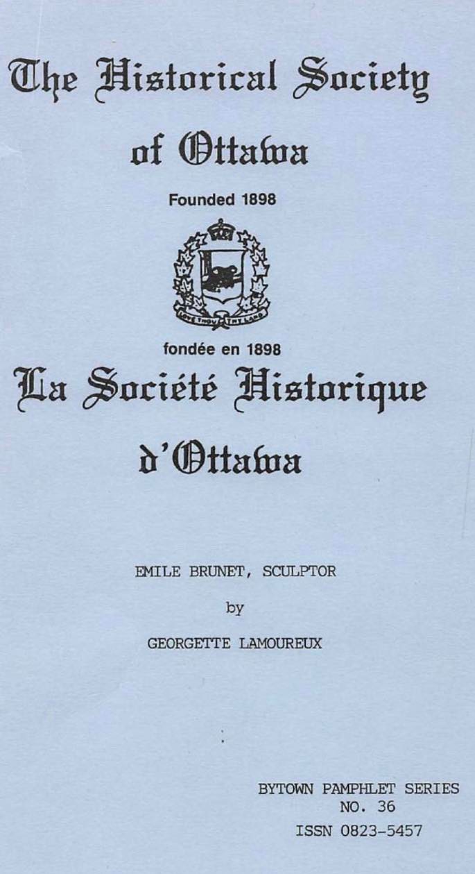 Emile Brunet, Sculptor by Georgette Lamoureux | Goodreads