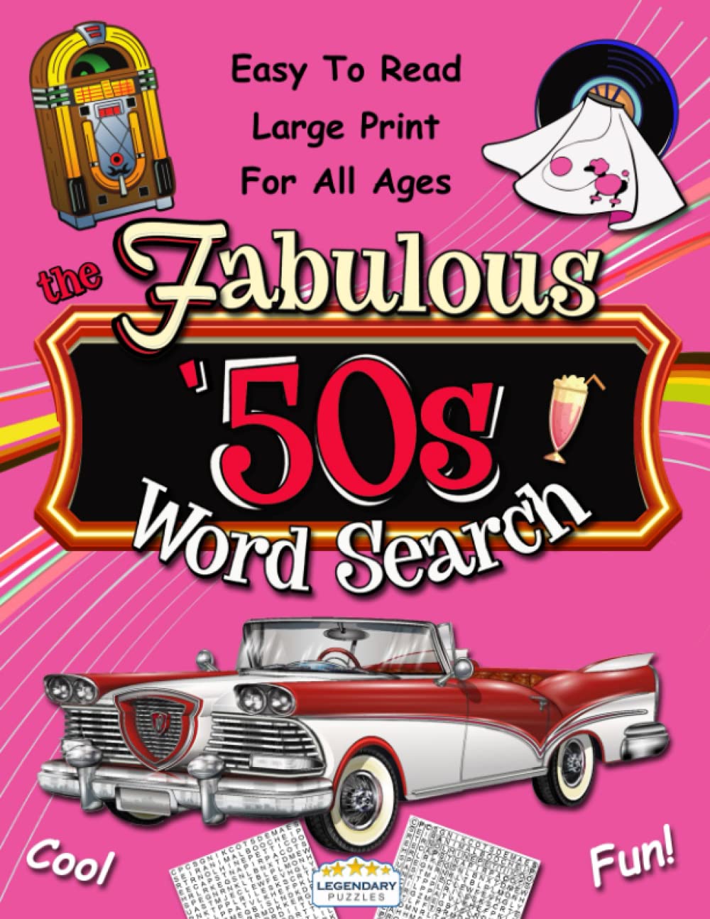 The Fabulous '50s Word Search Easy To Read Large Print For All Ages ...