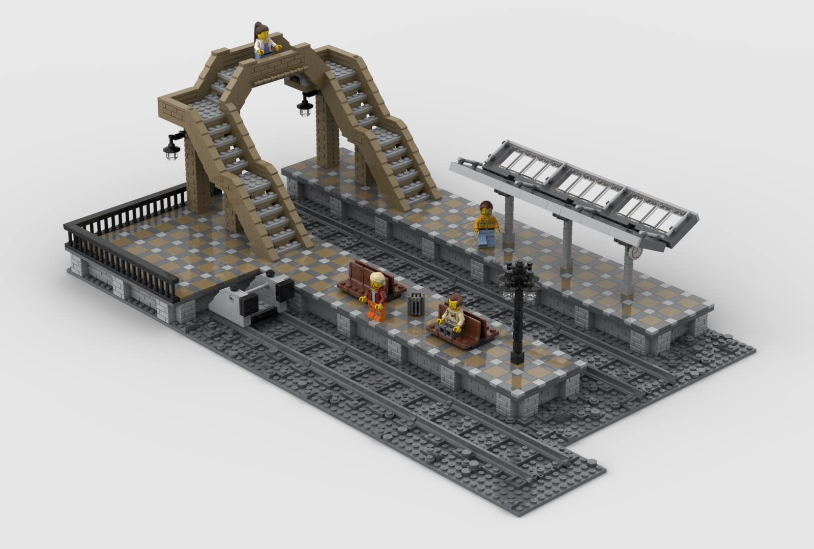 LEGO train platform MOC instructions (pdf only) by JP Brickworks ...