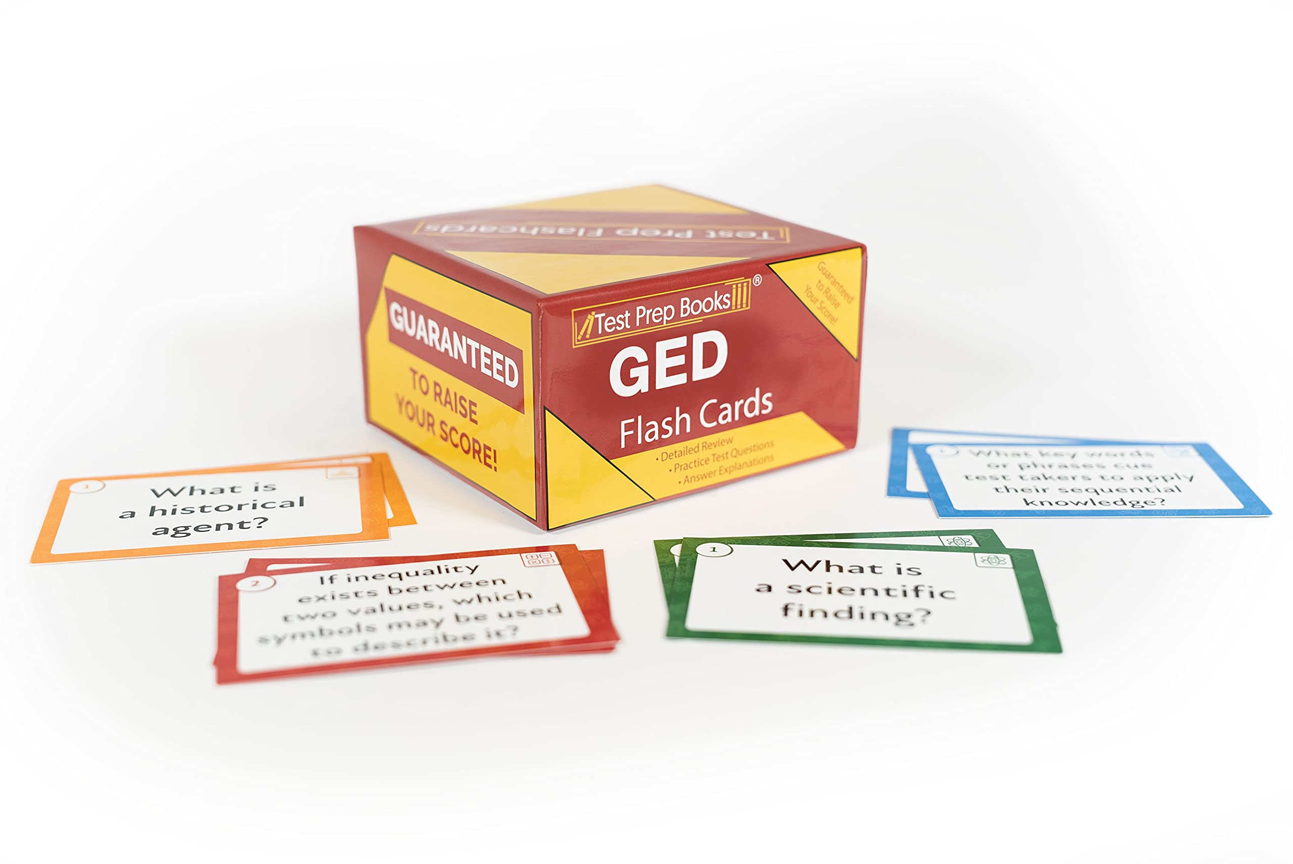 GED Test Prep Flashcards 2022: GED Preparation Flash Card Study Guide ...