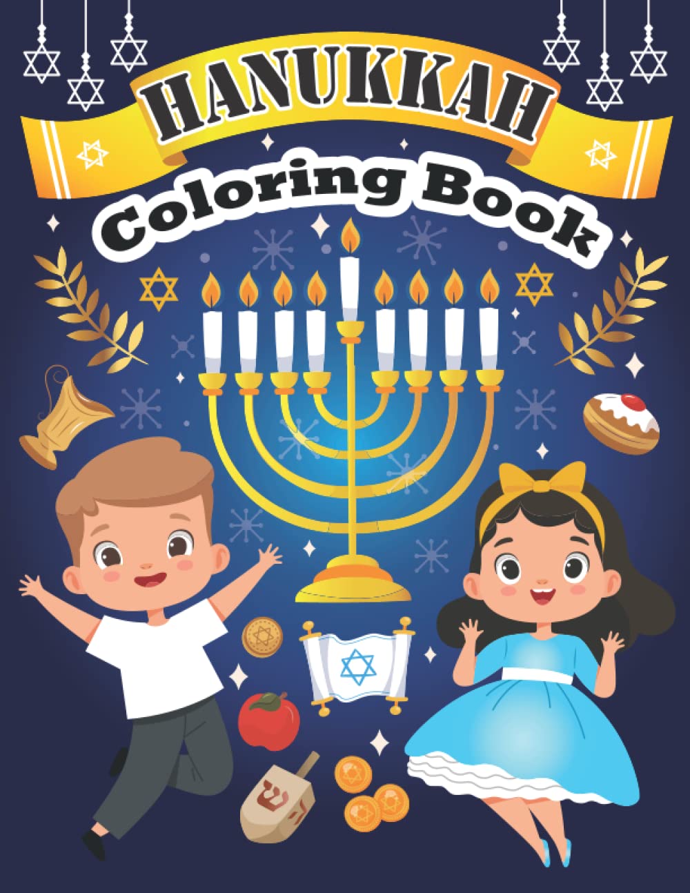 Hanukkah Coloring Book: Chanukah Coloring Book for Kids | Jewish ...