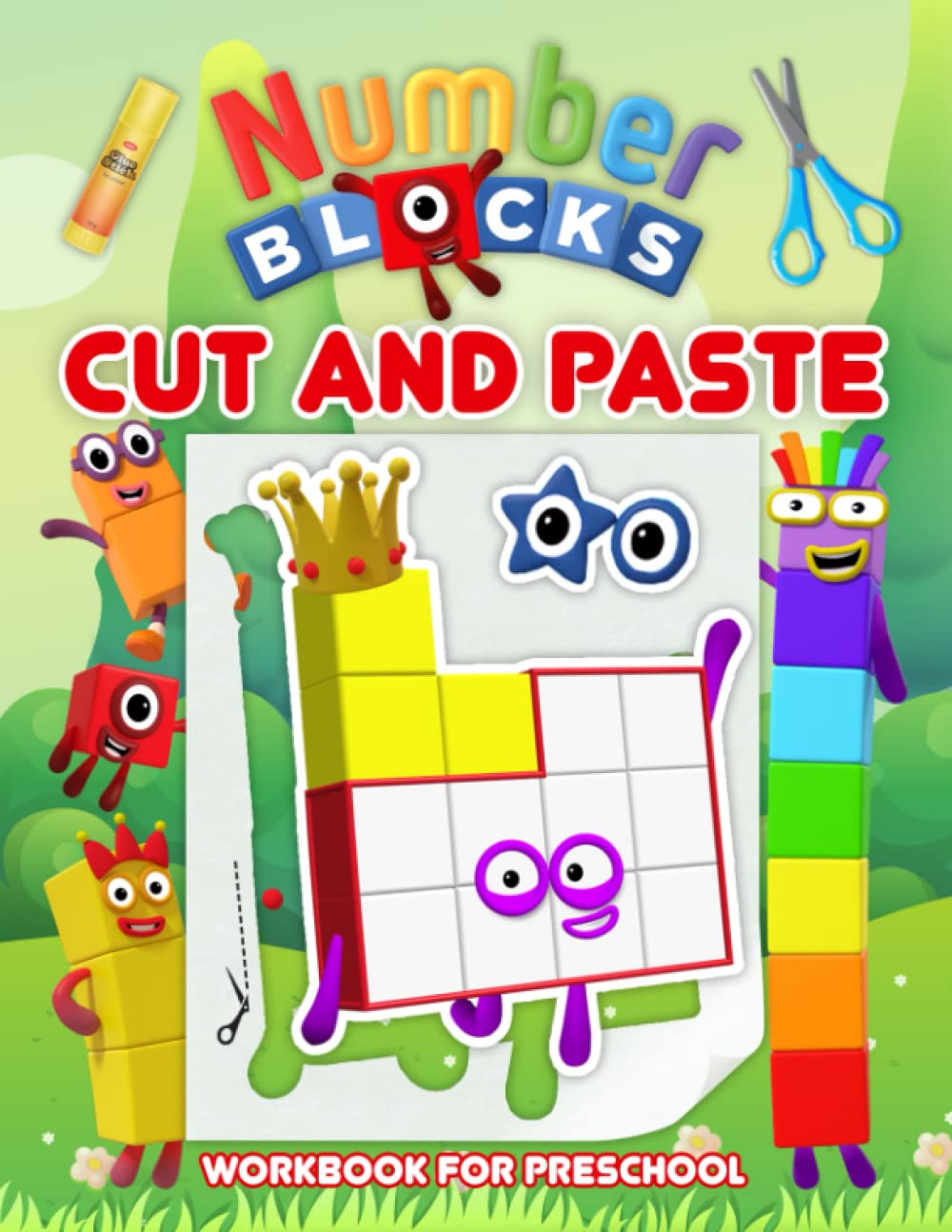 Numberblocks Cut And Paste Workbook For Preschool: A Great Book For ...