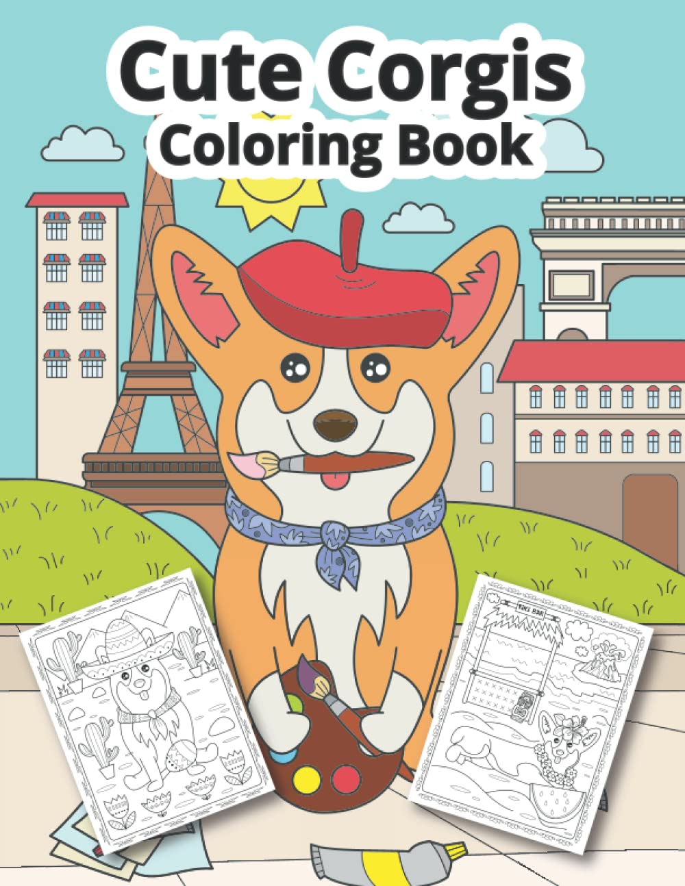 Cute Corgis Coloring Book: Corgis coloring book for kids by Wintoloono ...