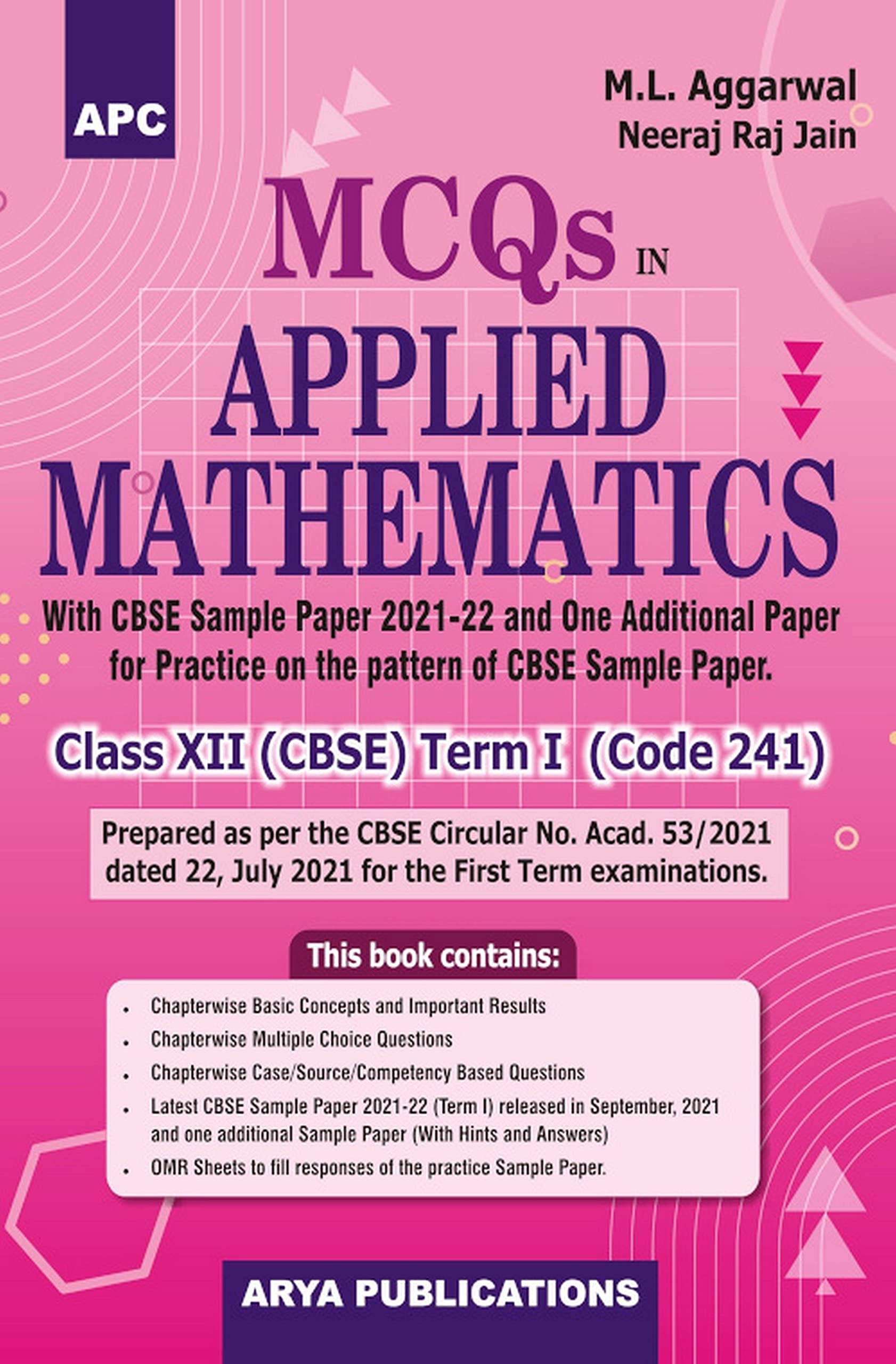 MCQs In Applied Mathematics Class XII Term I By M L Aggarwal Goodreads