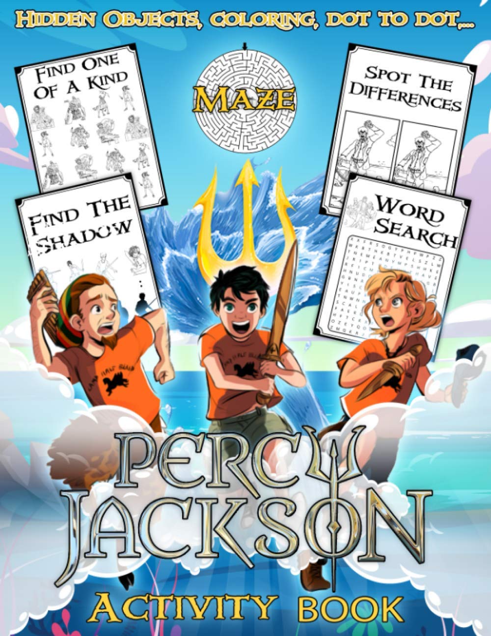 Percy Jackson Activity Book: Stress-Relief One Of A Kind, Word Search ...