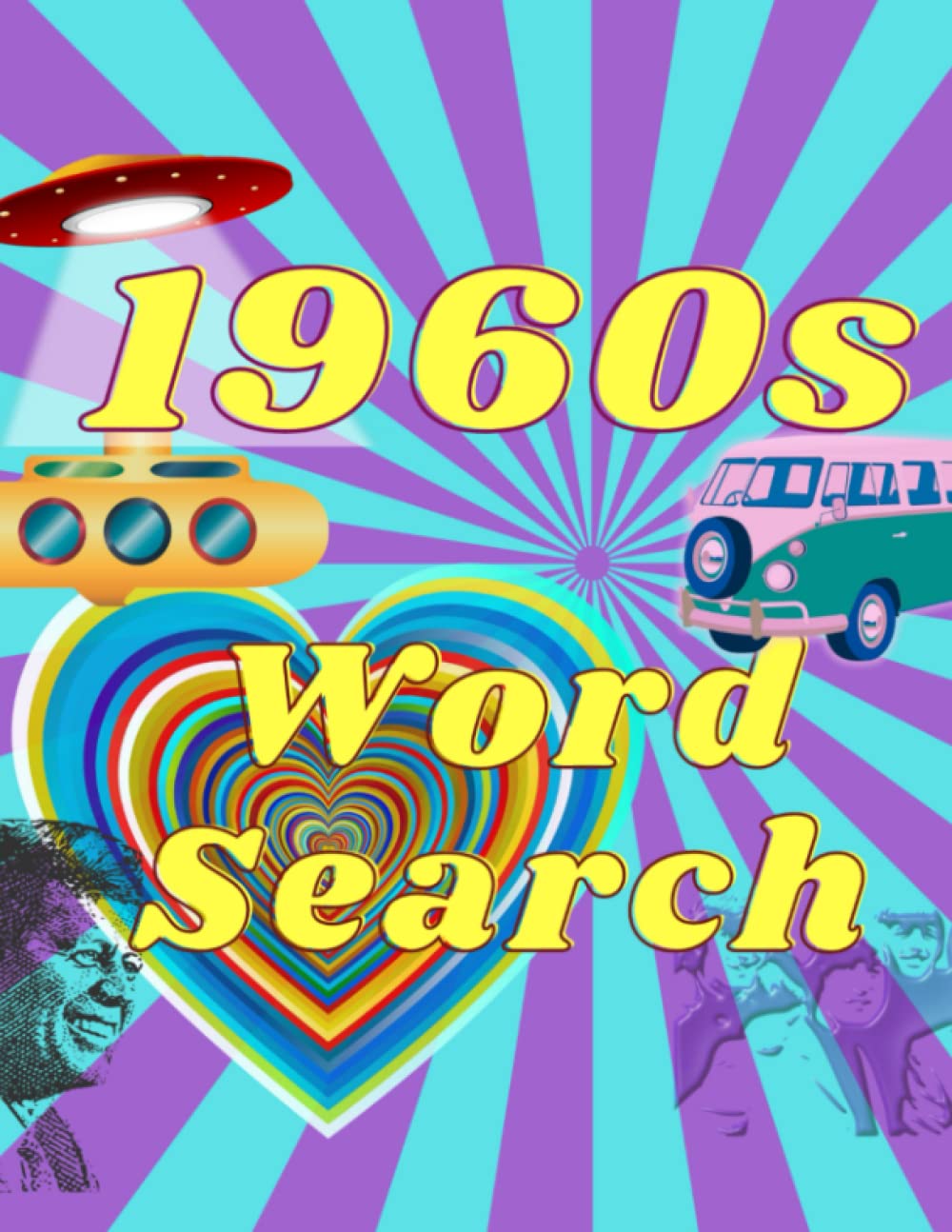 1960s Word Search: Puzzle book for adults and teens. 60 search a word ...