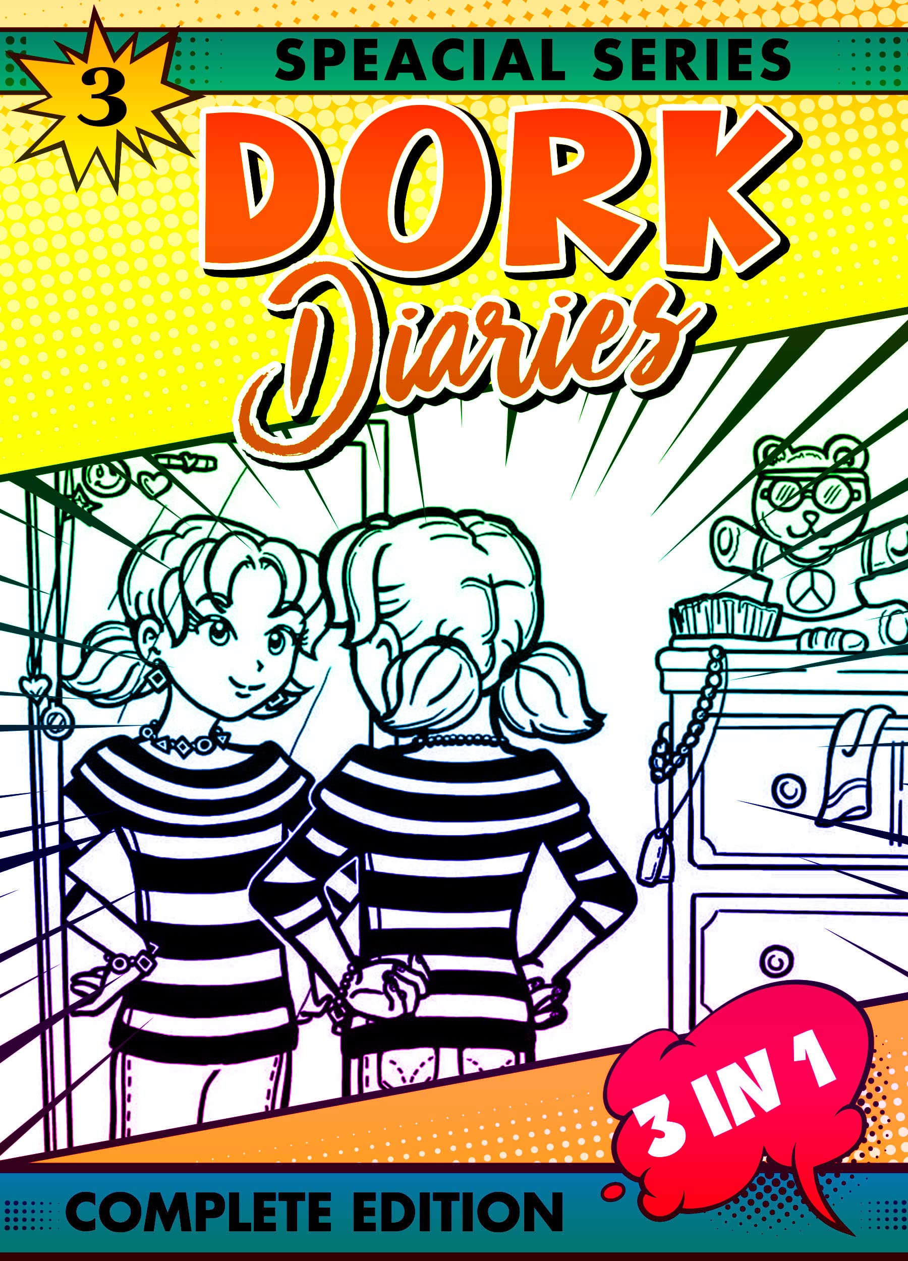 Dork-Diaries Book Series 3: Complete Vol 3 Include Vol 7-8-9 Funny ...