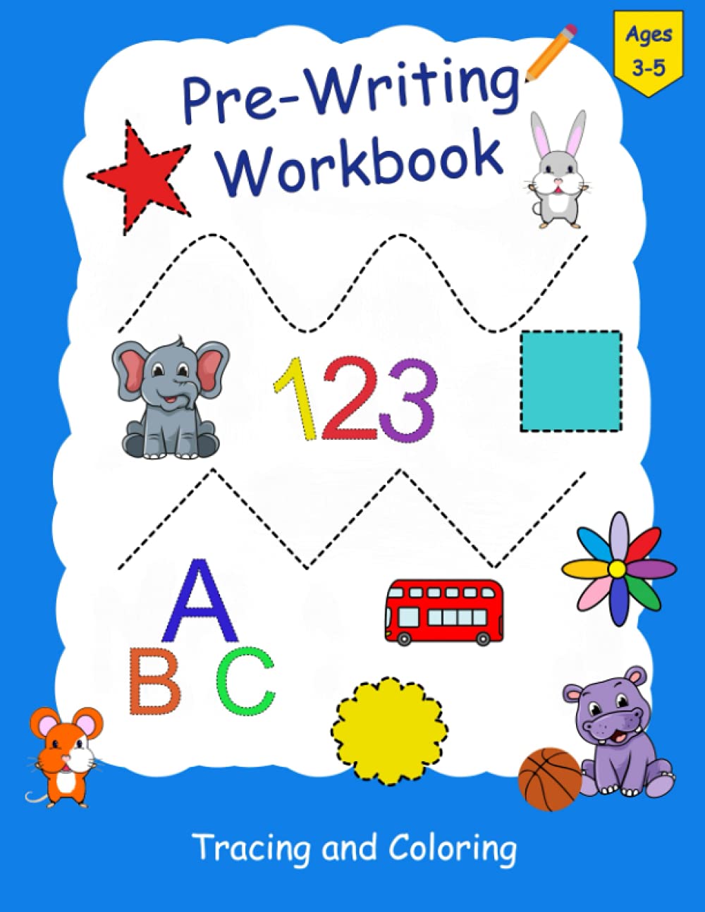 Pre-Writing Workbook: Preschool Activity Book – Tracing lines, shapes ...