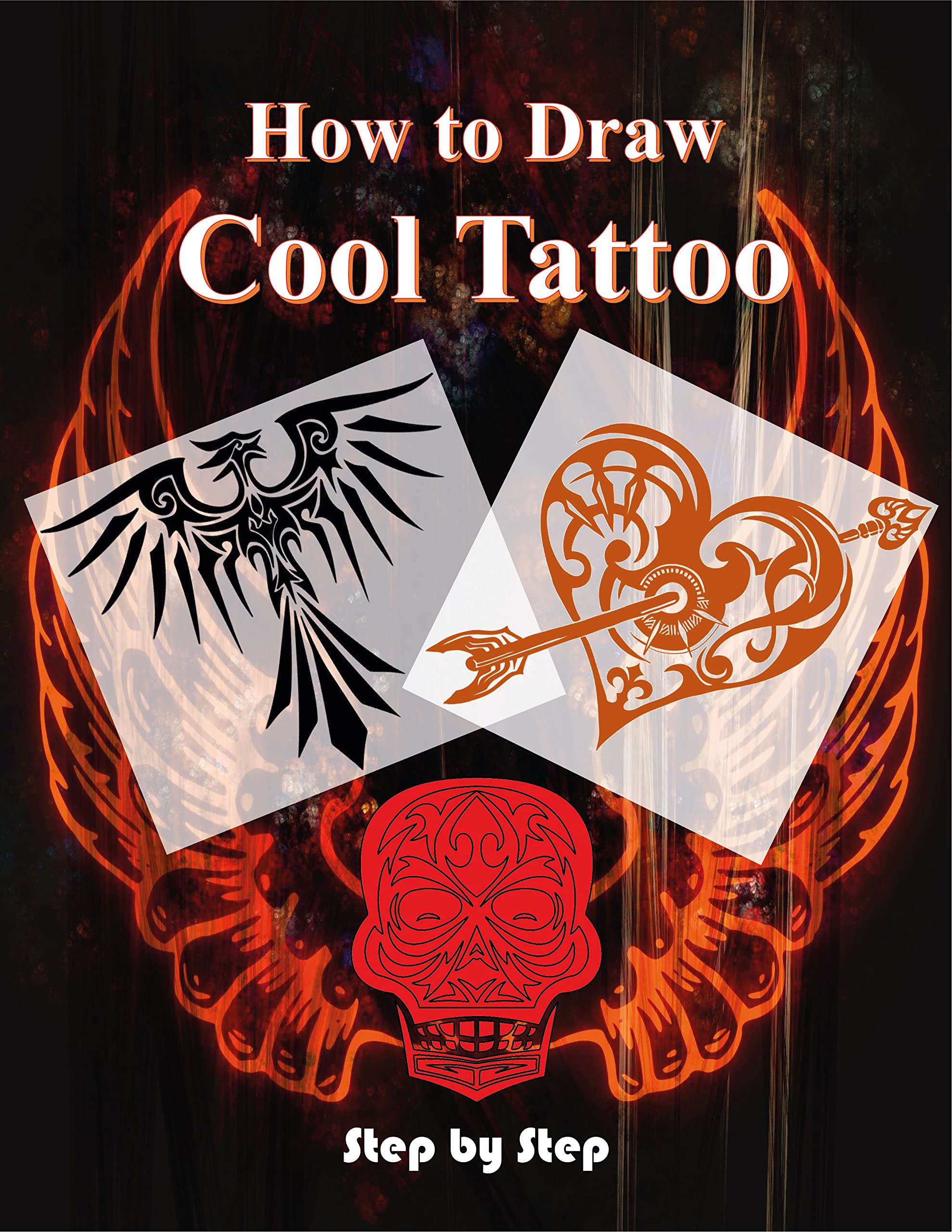 How to Draw Cool Tattoo step by step: Learn step by step drawing ...