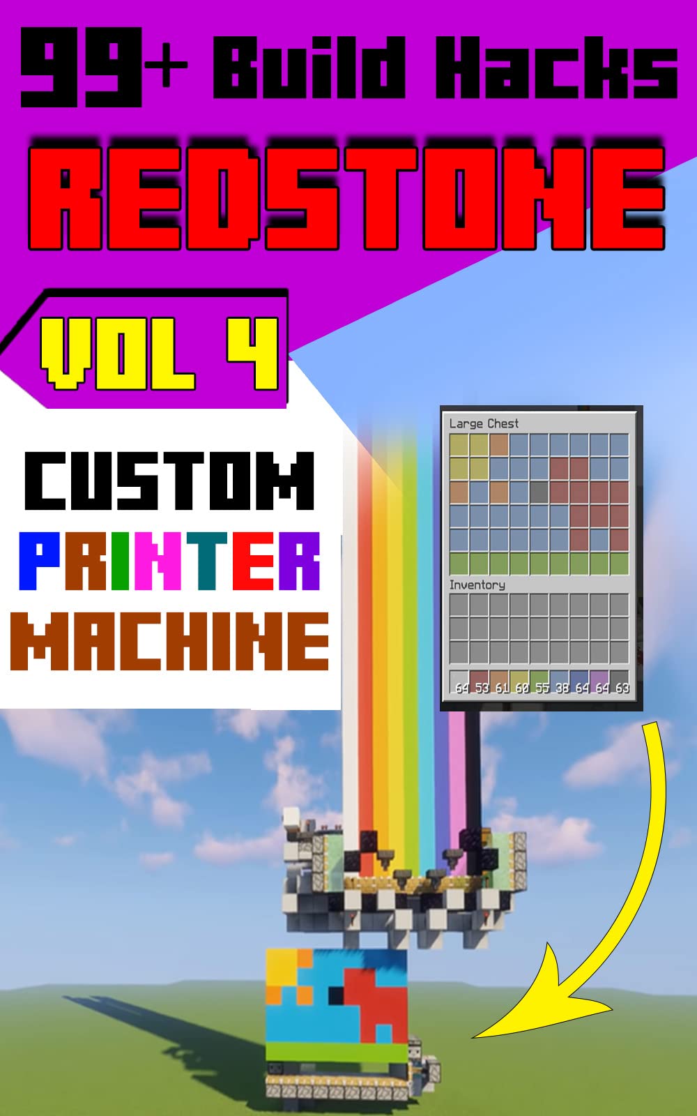MINECRAFT: Custom PRINTER Machine : 99+ REDSTONE Build Hacks ( Vol 4 ...
