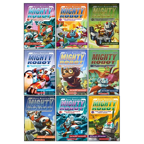 Ricky Ricotta's Mighty Robot Series 9 Books Collection Set By Dav ...