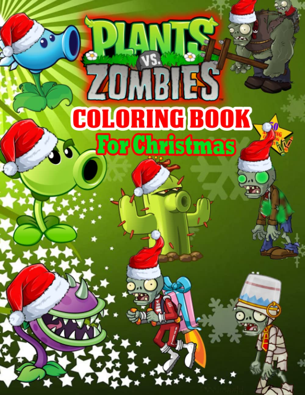 Plants vs Zombies Christmas Coloring Book: Plants vs Zombies Coloring ...