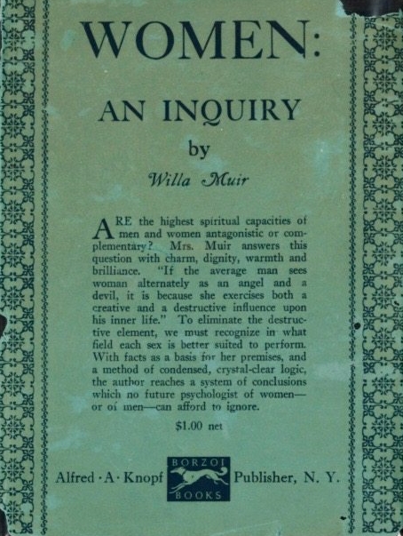 Women: An Inquiry by Willa Muir | Goodreads