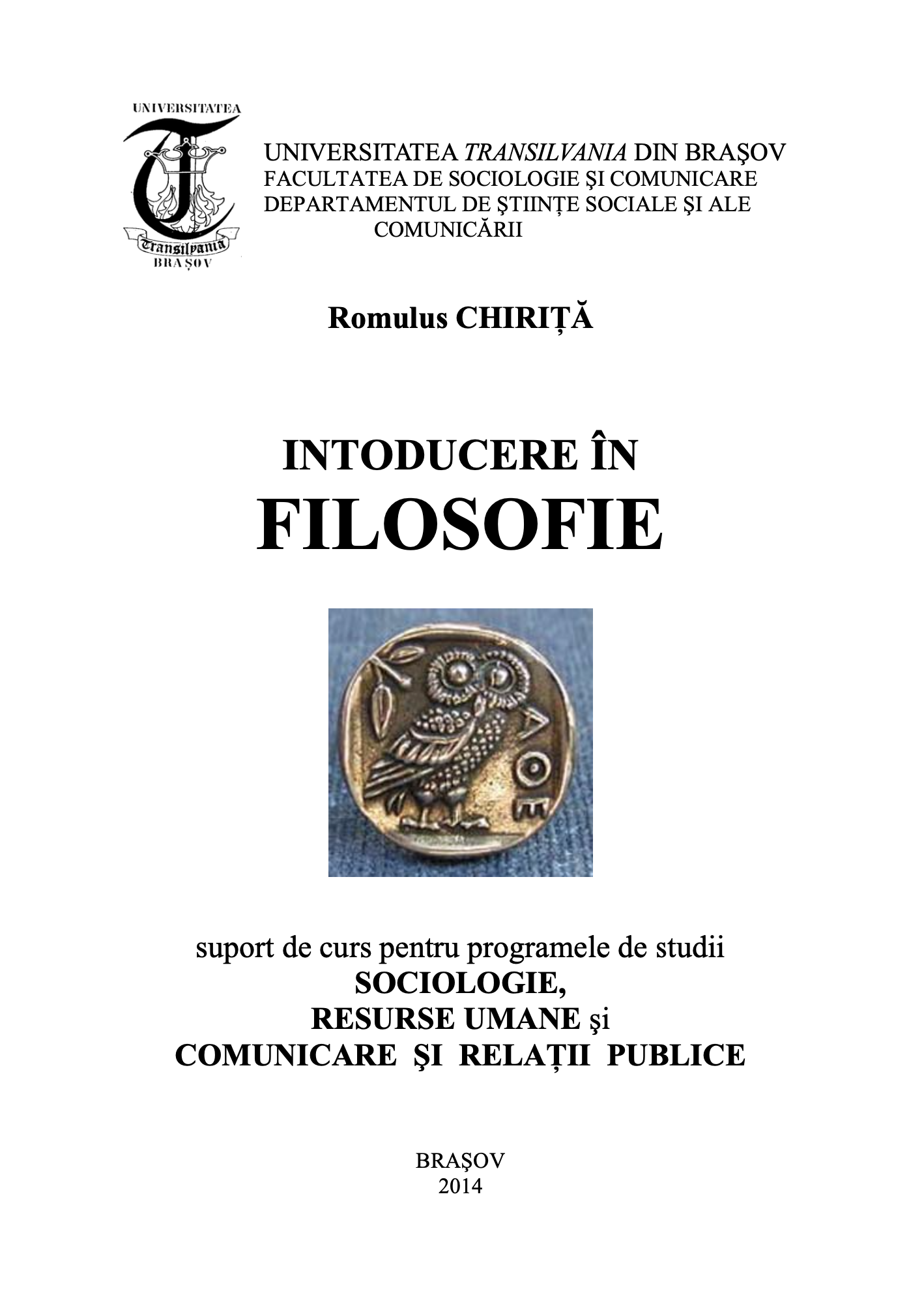 Introducere în filosofie by Romulus Chirita | Goodreads