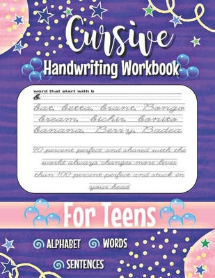 Cursive Handwriting Workbook For Teens: A cursive writing practice ...