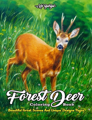 Forest Deer Coloring Book: New edition with colorful page of attractive ...