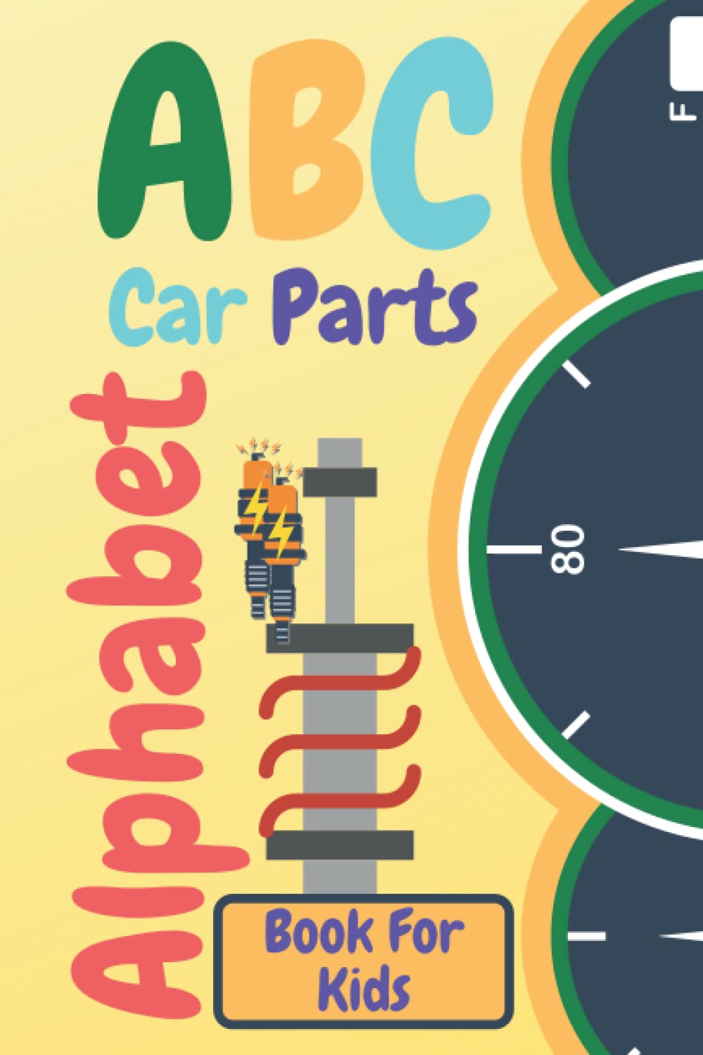 ABC Car Parts Alphabet Book For Kids: Black and White Fun auto garage ...