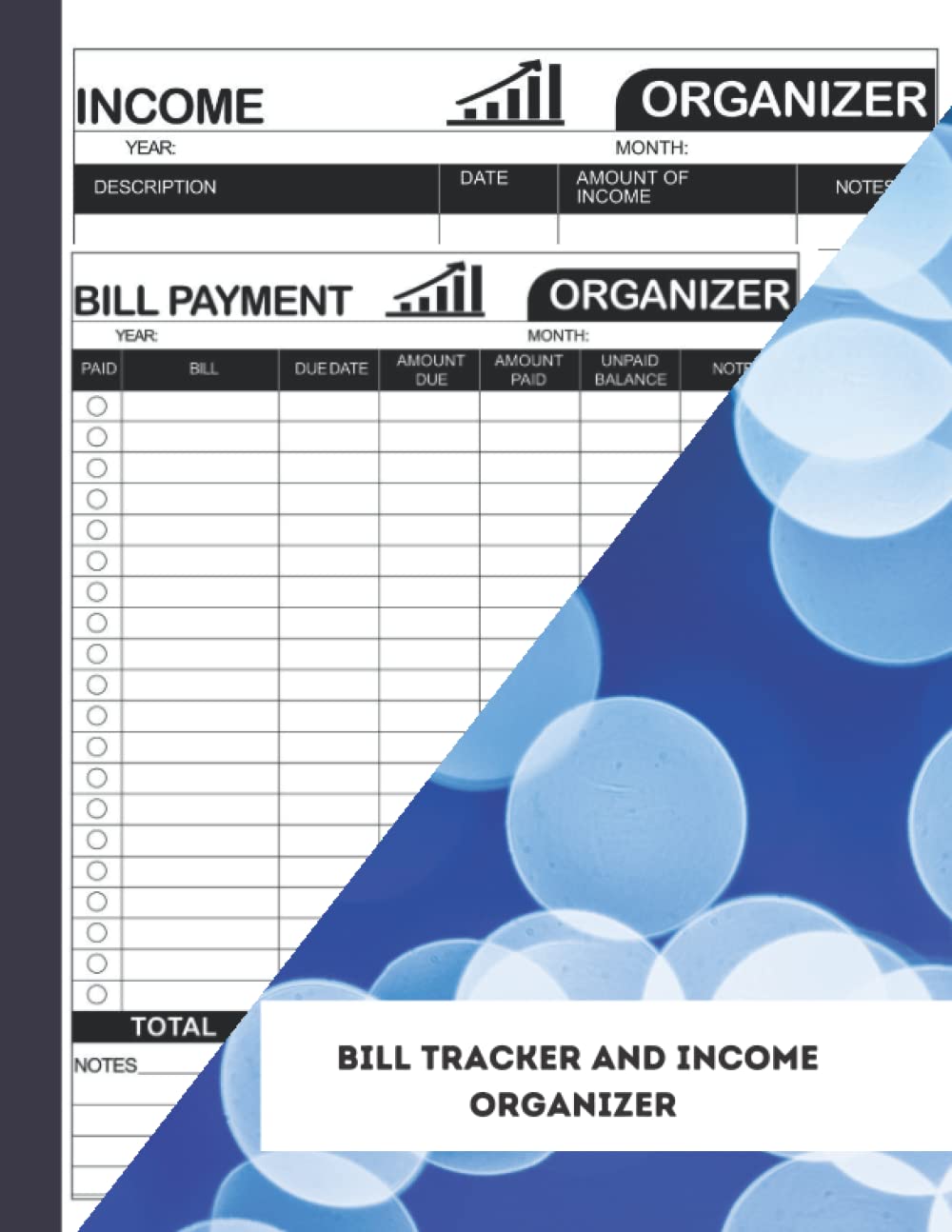 BILL TRACKER AND INCOME ORGANIZER: Bill Payment Organizer | Bill ...