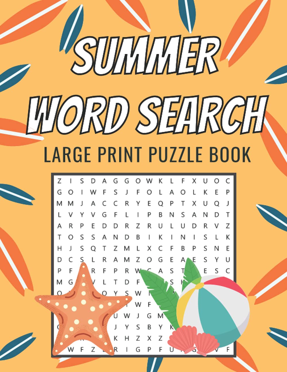Summer Word Search For Adults: Large Print Word Search Puzzle For ...