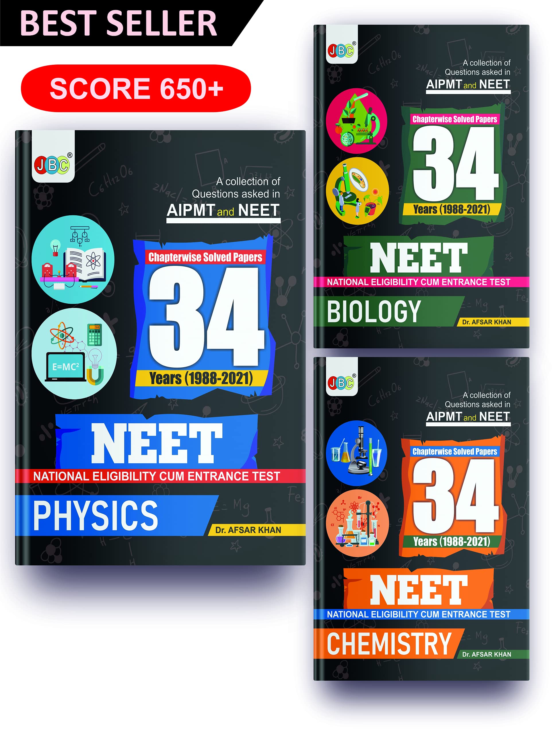 NEET 34 Years Set Of 3 Books, NTA 34 Previous Year NEET Questions and ...