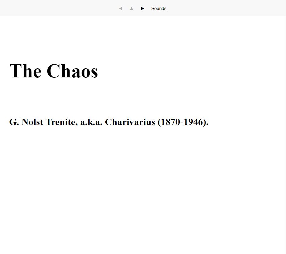 The Chaos (LARA edition) by Gerard Nolst Trenité | Goodreads