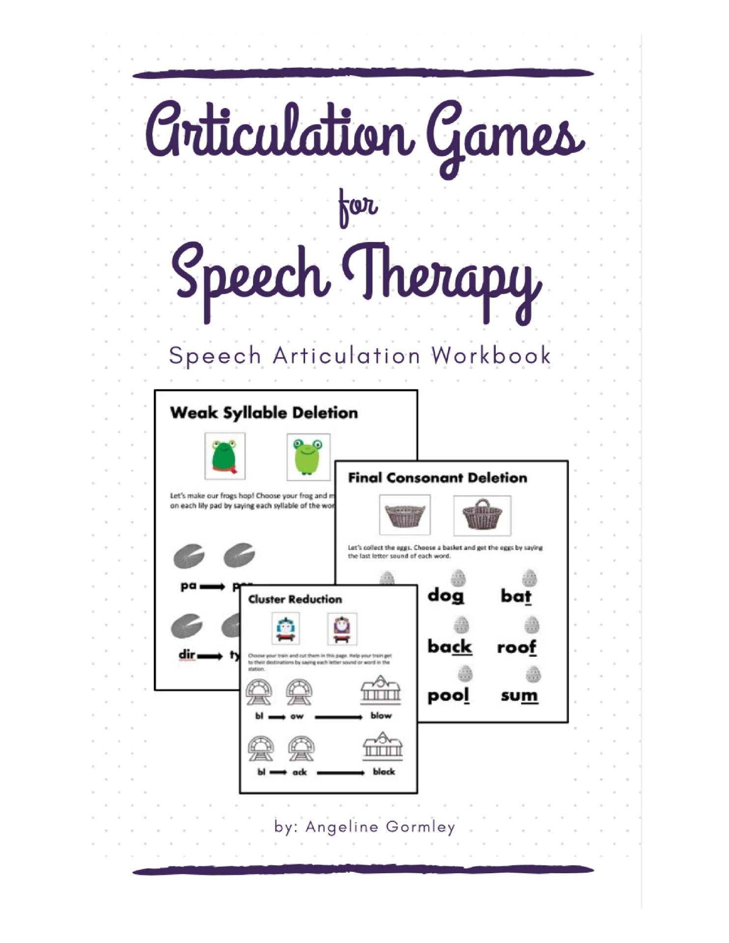 Articulation Games For Speech Therapy: Speech Articulation Workbook by ...