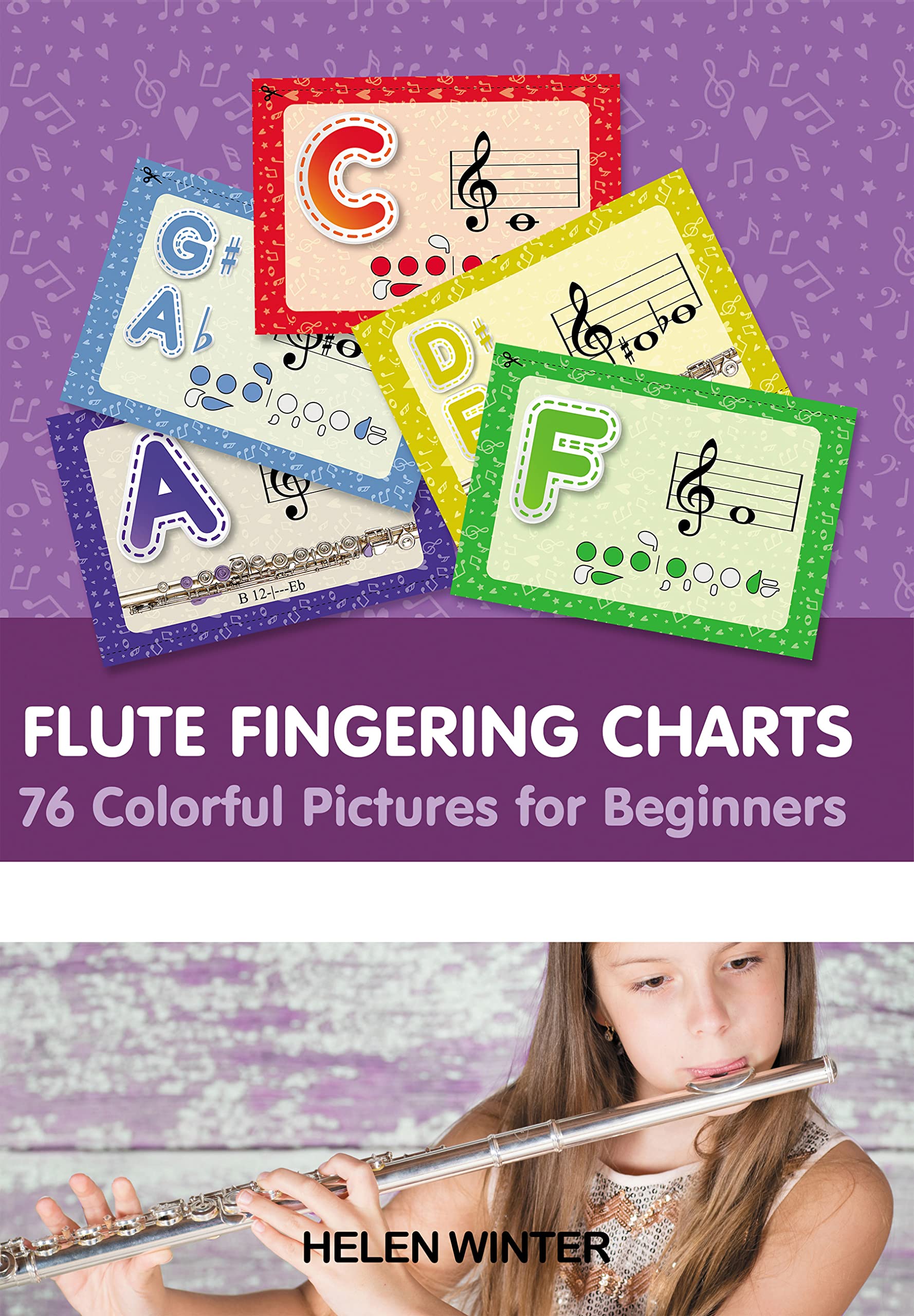 Flute Fingering Charts. 76 Colorful Pictures for Beginners by Helen ...