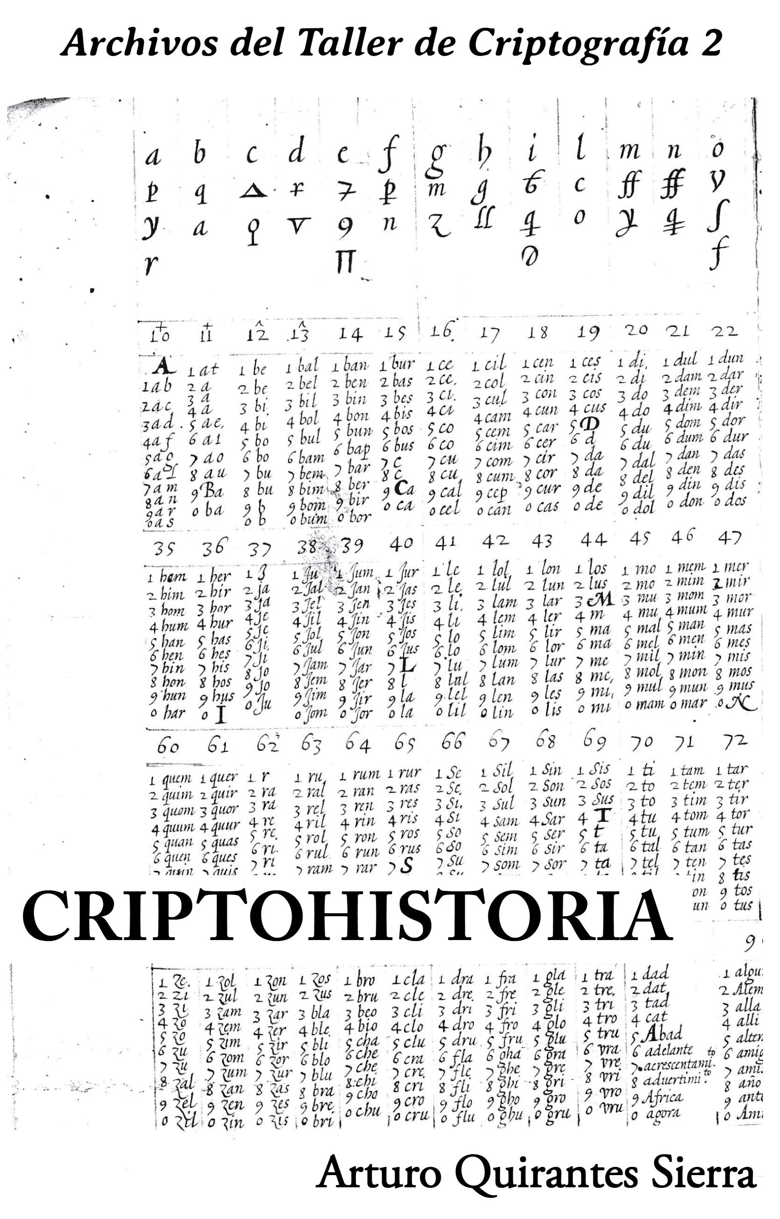 Criptohistoria (Archivos del Taller de Criptografía) by Arturo ...