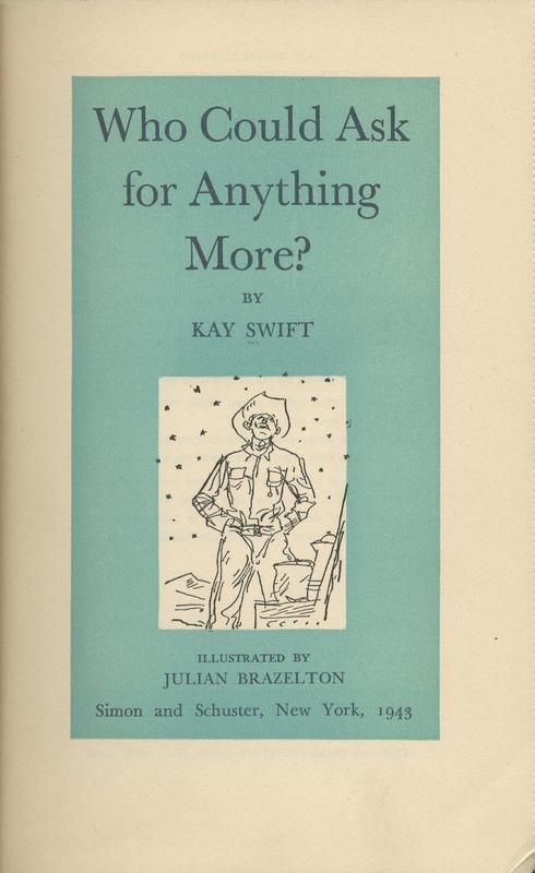 Who Could Ask For Anything More by Kay Swift | Goodreads