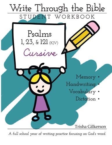 Write Through the Bible: Psalms 1, 23, and 121 KJV Cursive by Trisha ...