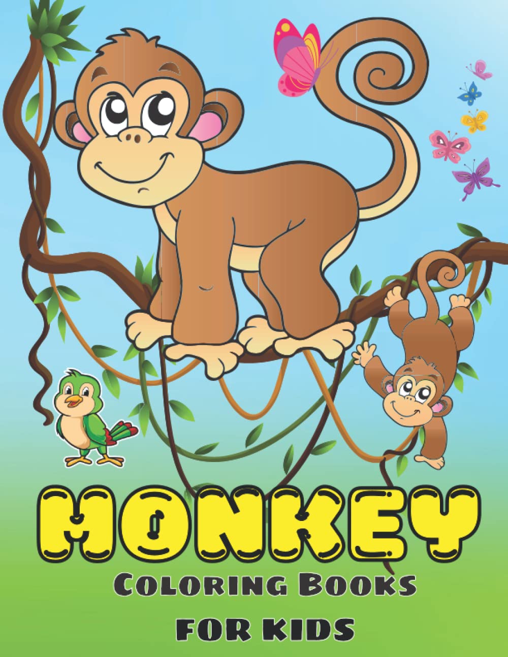 Monkey Coloring Book For Kids: Kids Coloring Book Filled with Monkey ...
