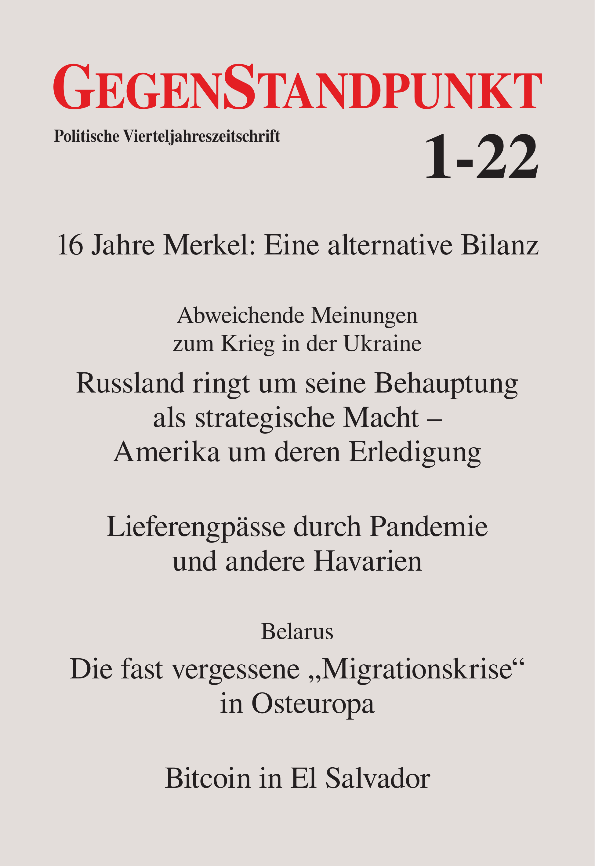 Gegenstandpunkt 1-22. Politische Vierteljahreszeitschrift by ...