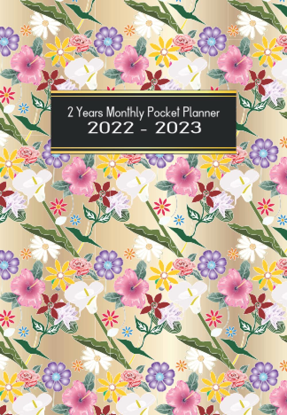 2 Years Pocket Monthly Planner 2022-2023: Monthly pocket Calendar and ...
