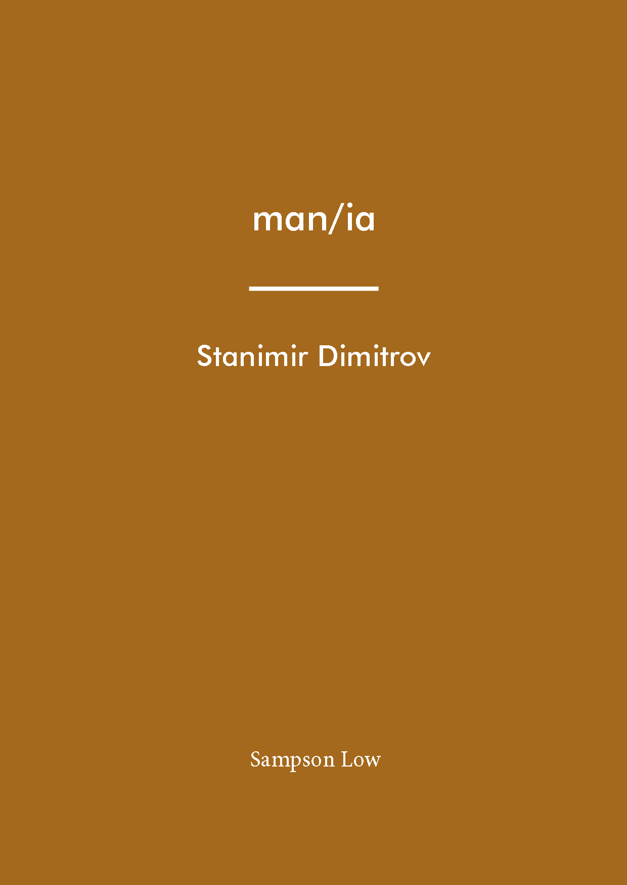 Man/ia by Stanimir Dimitrov | Goodreads