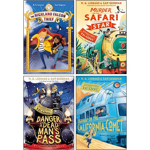 Adventures on Trains Collection 4 Books Set By M. G. Leonard & Sam ...