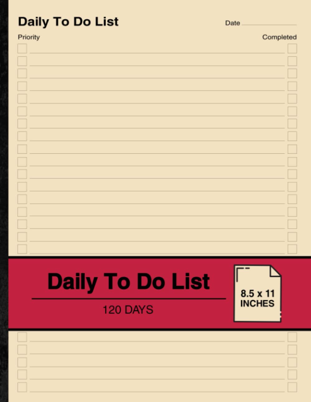 Daily To Do List Daily To Do List Notebook Large By T P Believer 